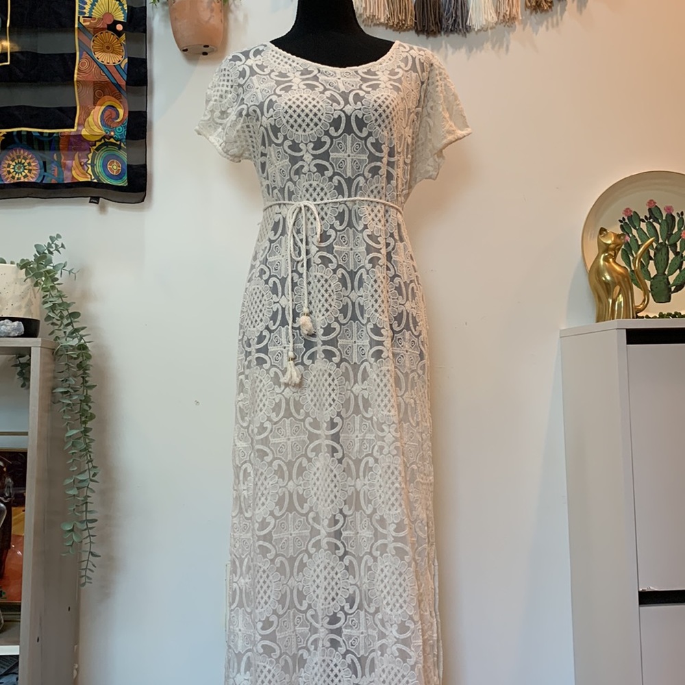 Anthropologie Lilka Lace Maxi Dress - Gem